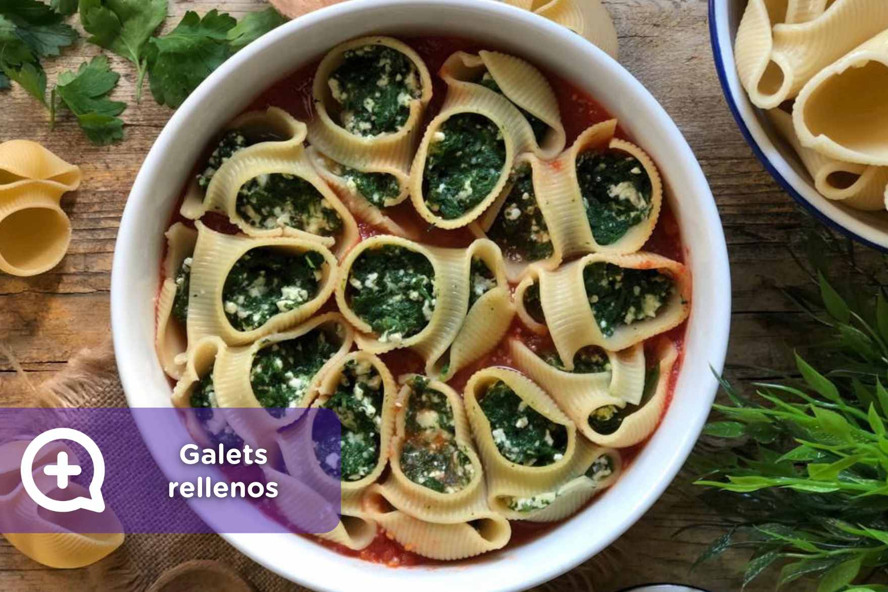 Receta: Galets rellenos de espinacas y ricotta - mediQuo