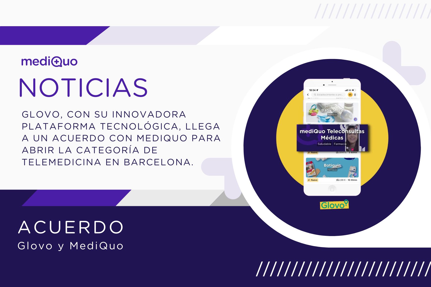 Glovo escoge a mediQuo como partner para abrir la categoría de ...
